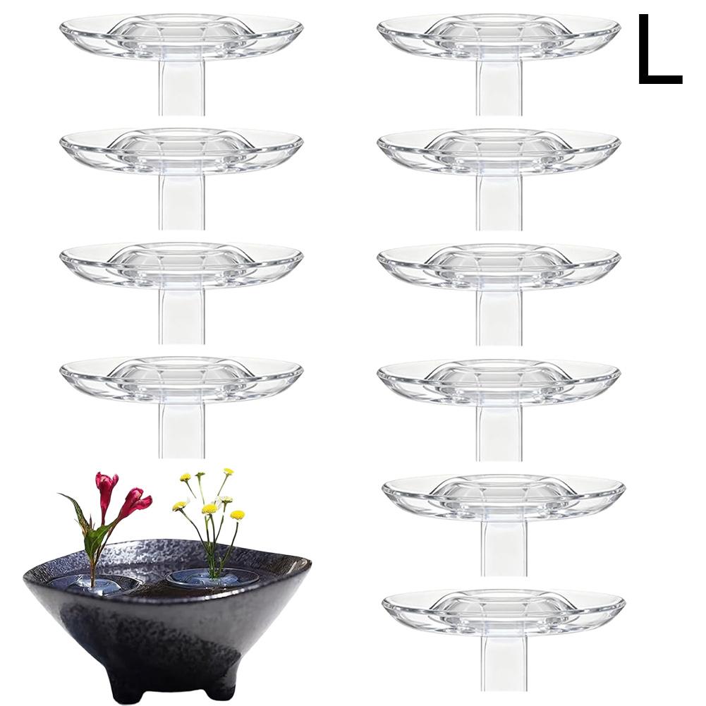 Hydroponic Floating Flower Holder, Round Flower Frog Insert, Clear ...