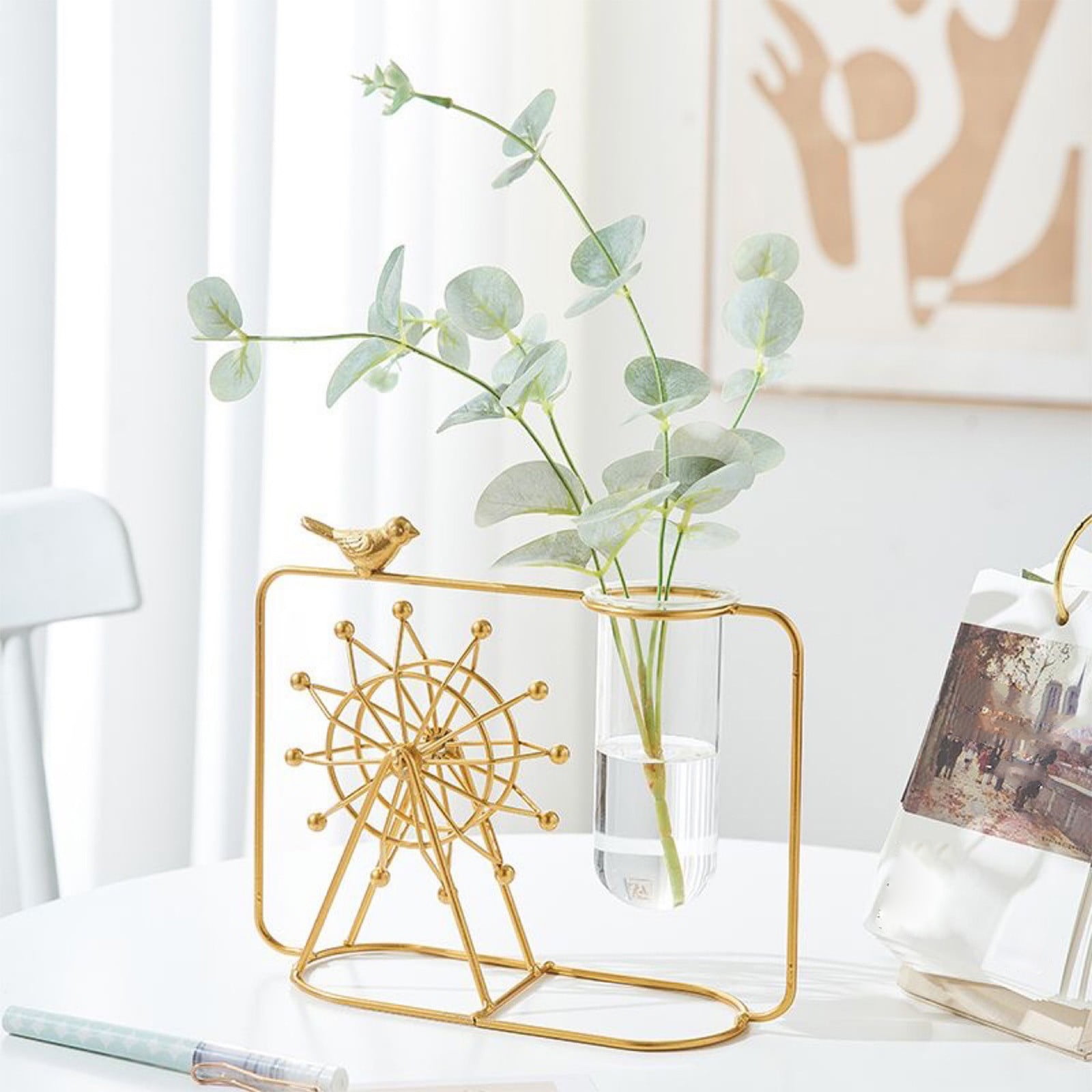 Hydroponic Glass Vase Ferris Wheel Design | Modern Green Plant Decor ...