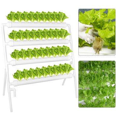 INTBUYING Hydroponic Site Grow Kit Horizontal 6 Pipe 54 Holes Garden ...