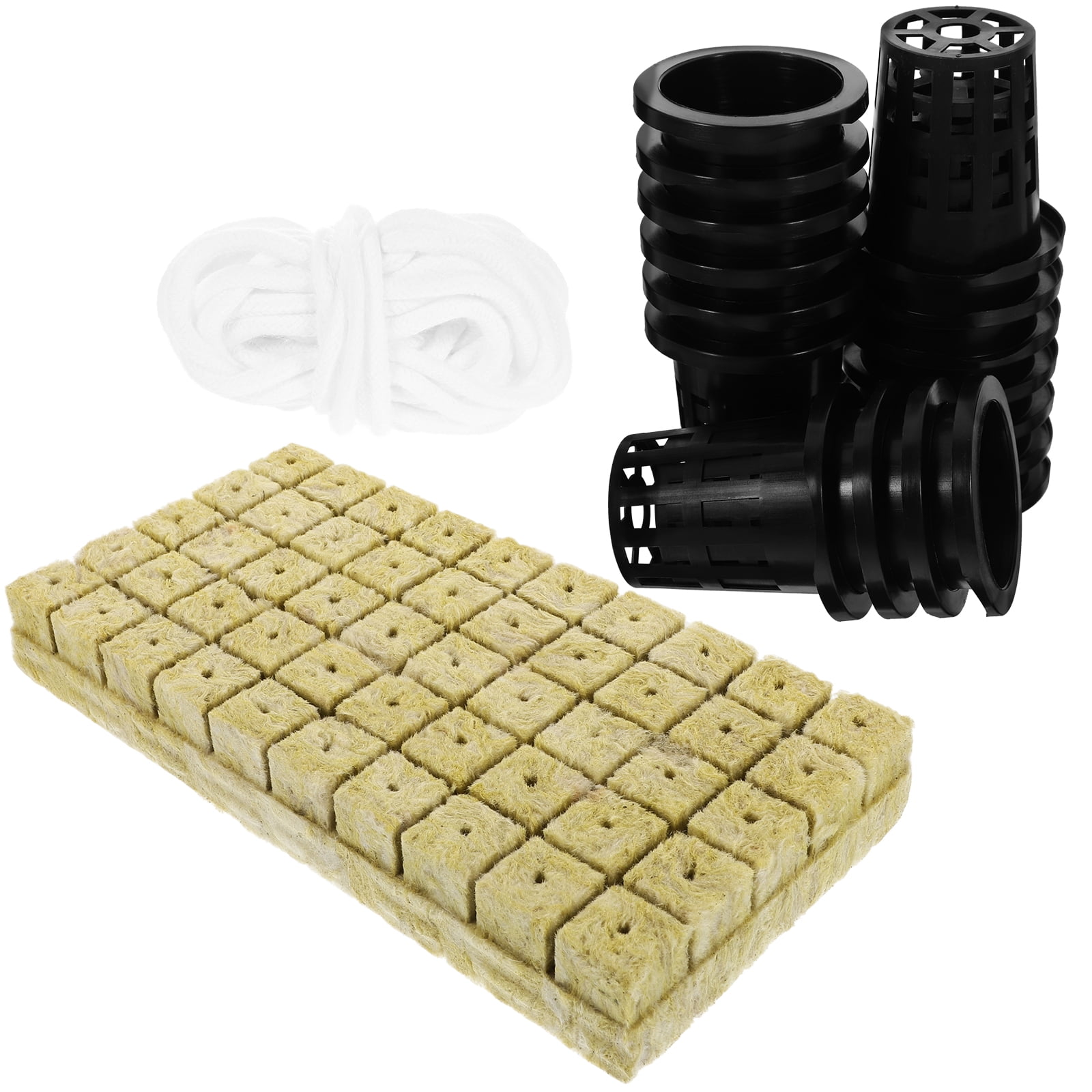 Hydroponic Growing Kit Plant Holder Cotton Rope Hydroponics Plastic ...