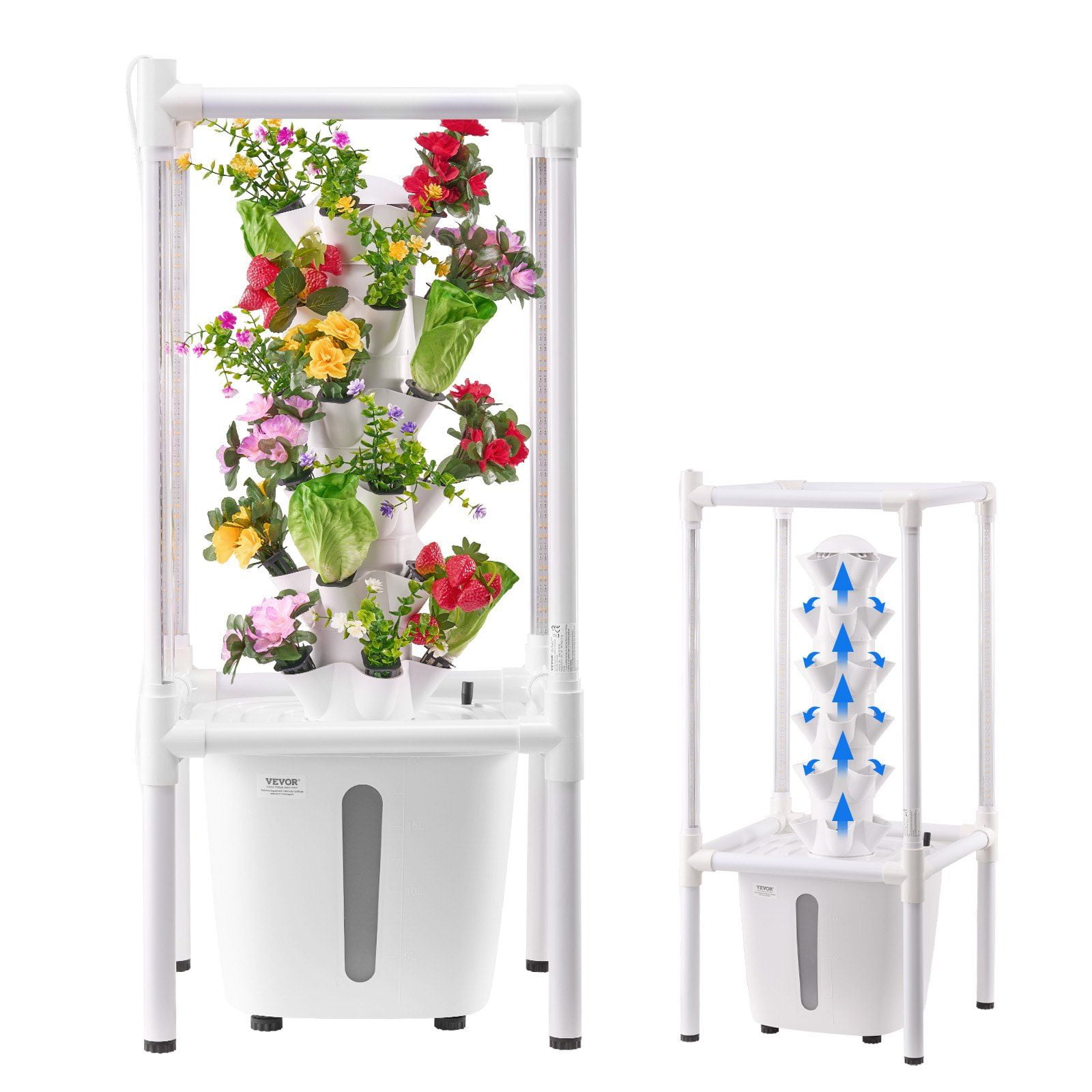 Hydroponic Growing System with Grow Light 30 Pods Indoor Hydroponic ...