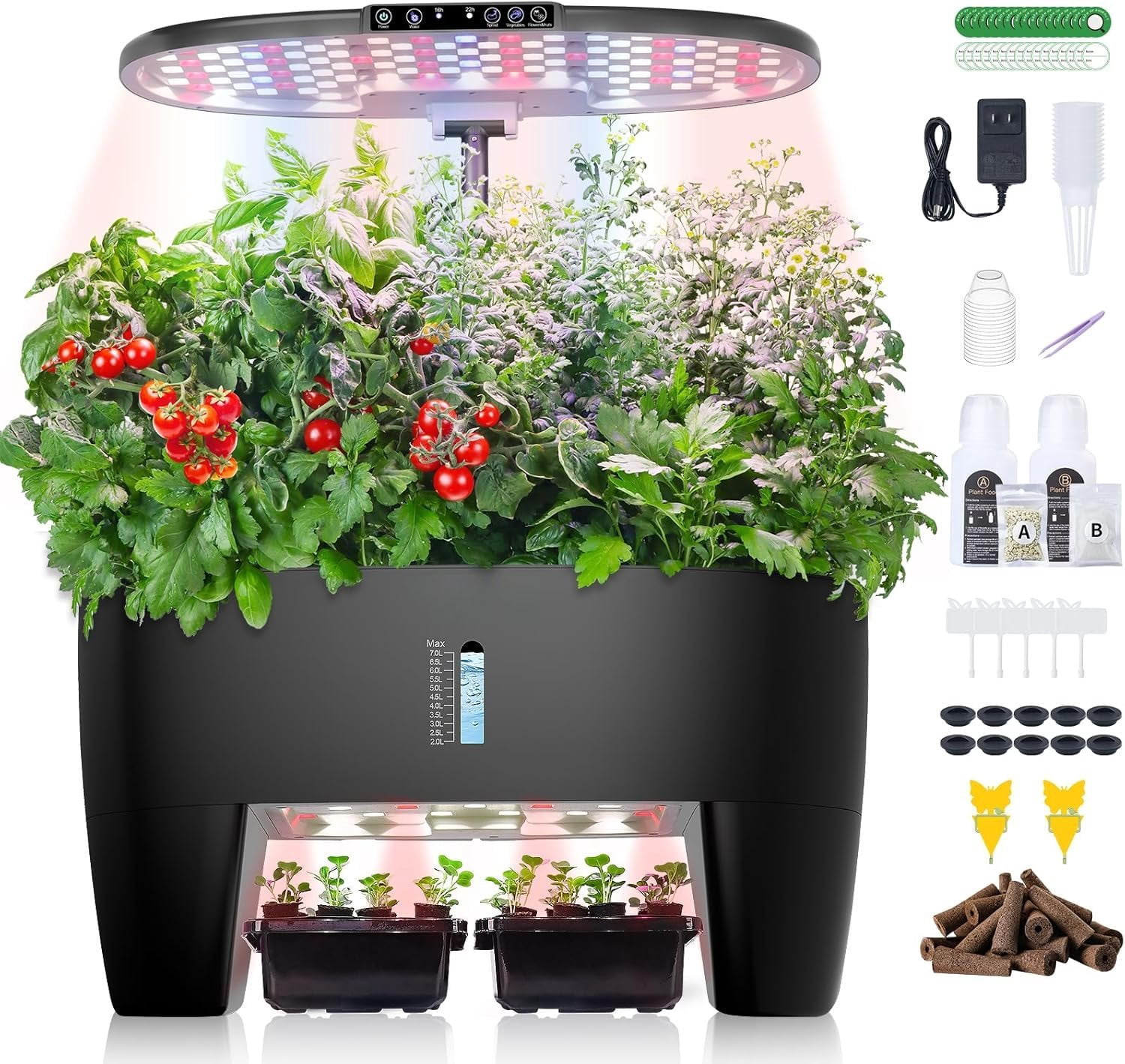 Hydroponic Growing System Kit 16 Pods, Garden with Sprout Mode Can ...