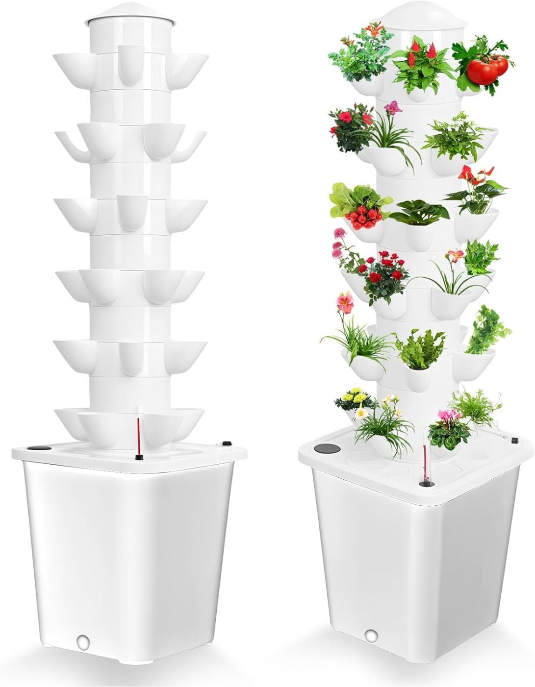 Hydroponic Growing Tower, 10L Vertical Hydroponic Growing Tower, 6 ...