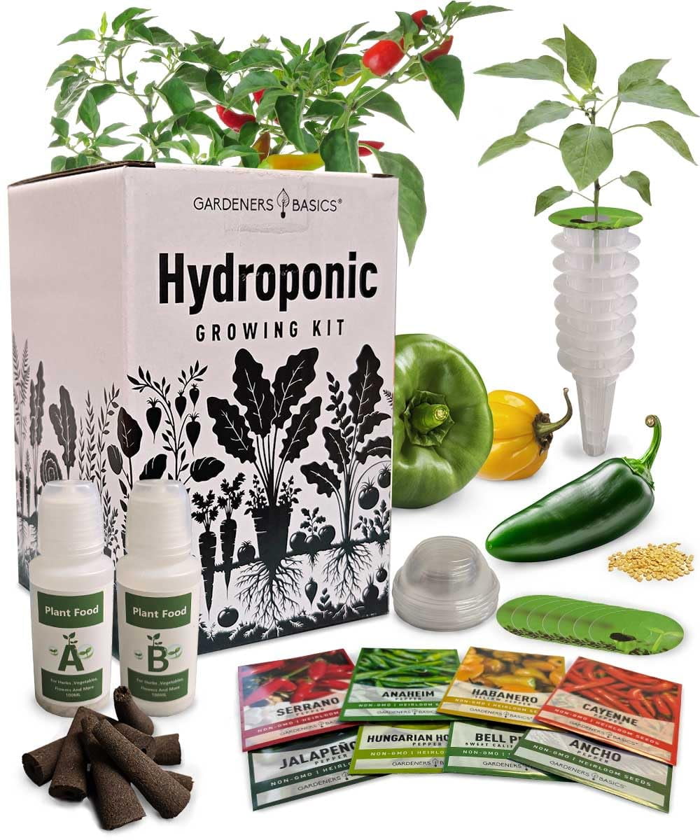 Hydroponic Indoor Pepper CORNET Growing Kit - Indoor Pepper Variety ...