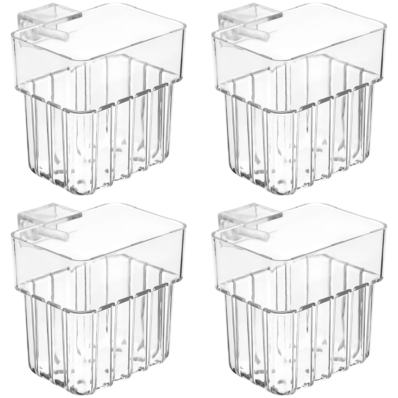 Hydroponic Plant Cup 4 Pcs Aquarium Planter Clear Fish Tank Bracket ...