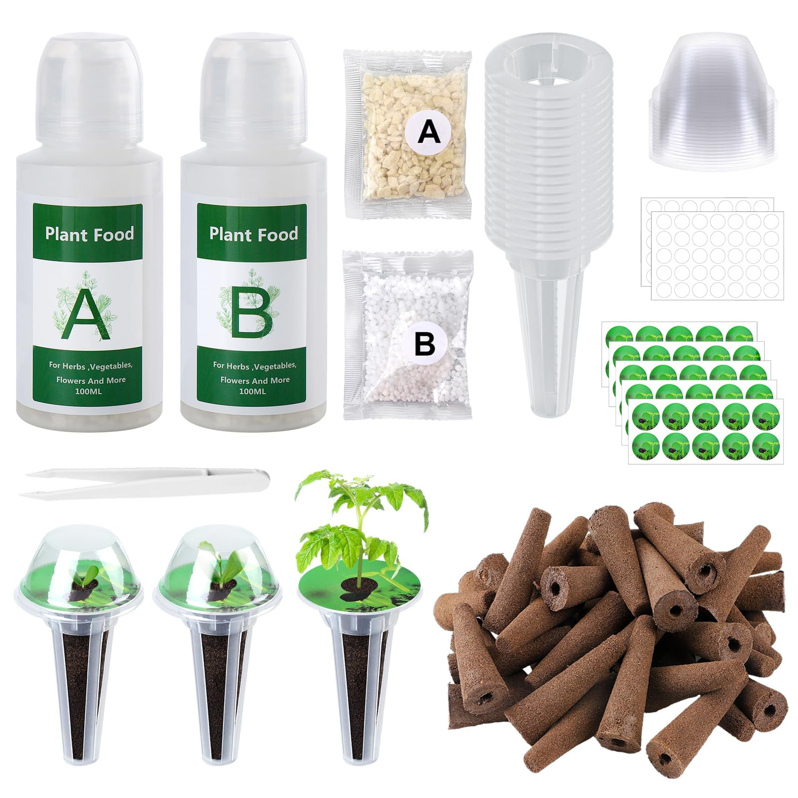 Hydroponic Pods Kit for Aerogarden -50pcs ITL1 Growing Sponge, Plant ...