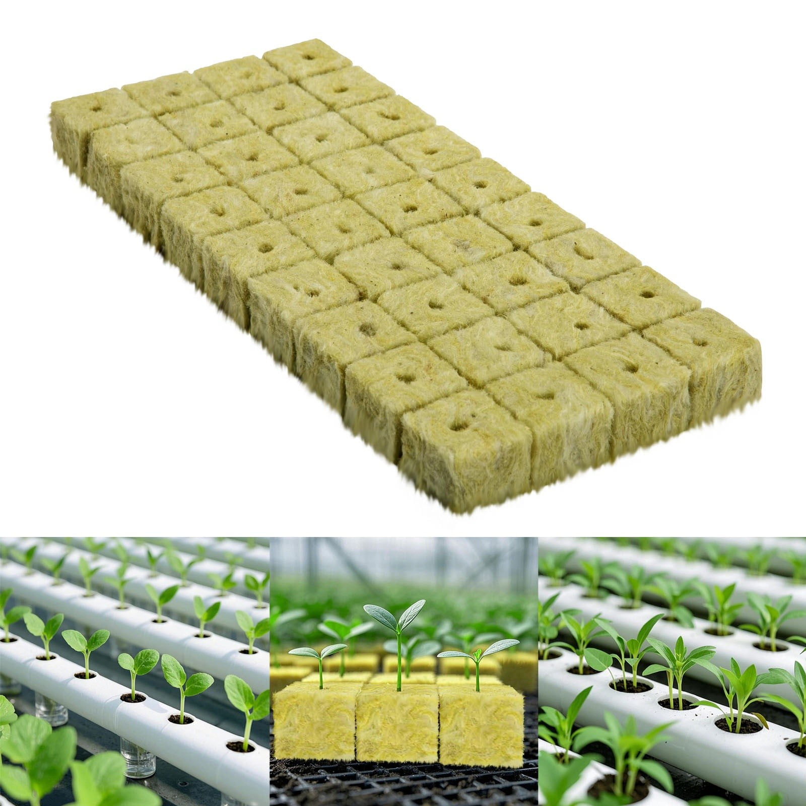 Hydroponic Rock Wool Board Efficient Soilless Cultivation Nutrient ...