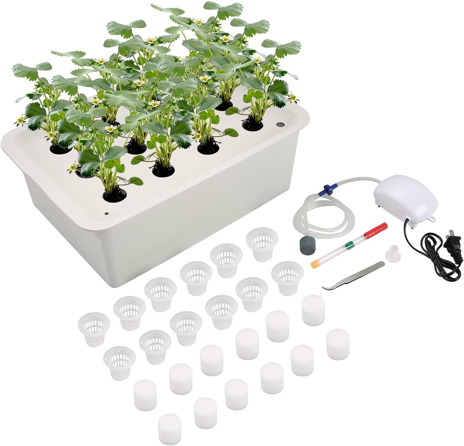 Hydroponic System Growing Kit with Air Pump 12 Holes Soilless ...