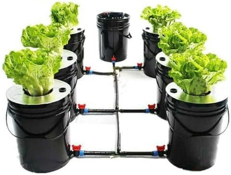 Hydroponic System, Growing System Kit 7 Bucket 5 Gallon Recirculating ...