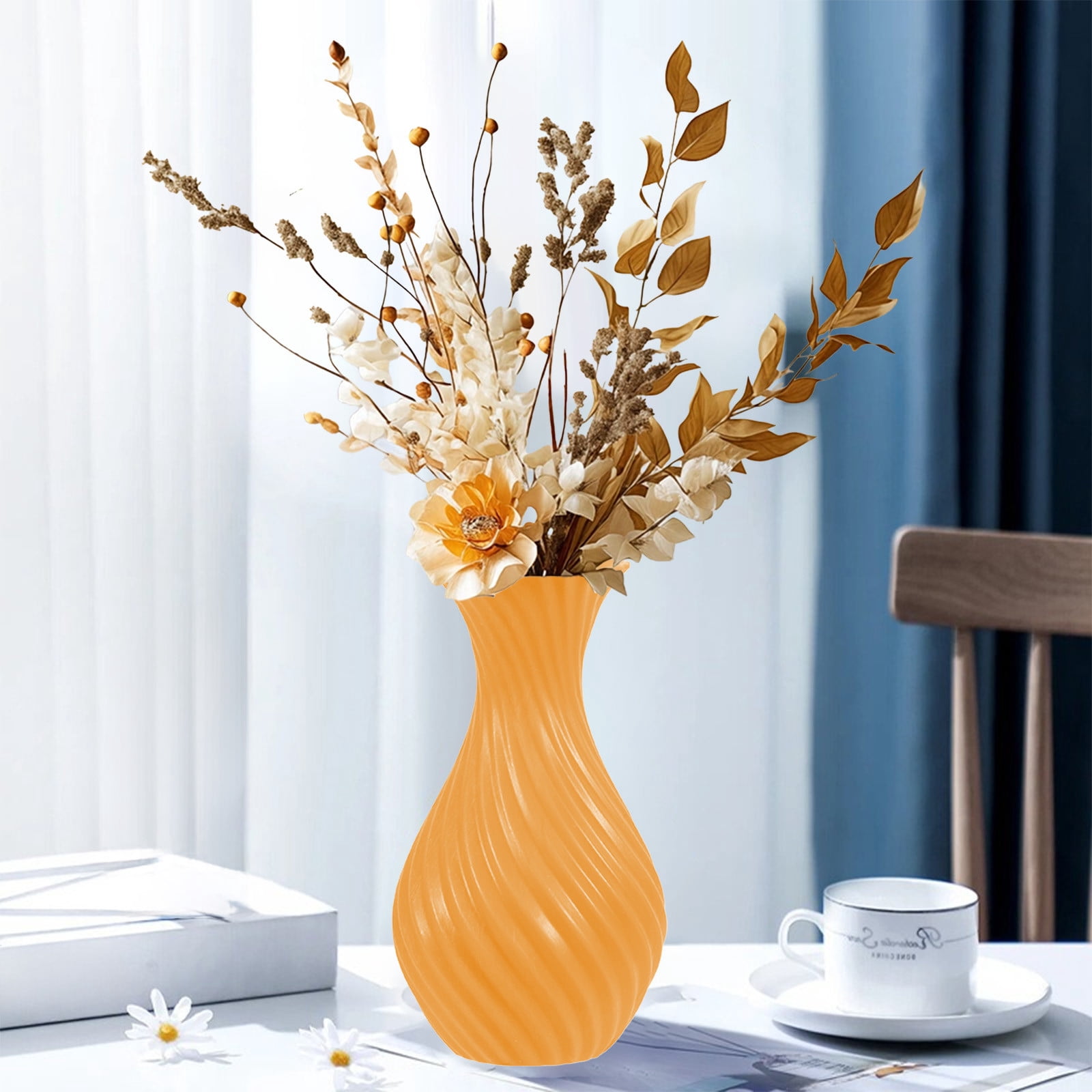 Hydroponic Vase, Plastic Flower Vase with Water Storage, Modern ...
