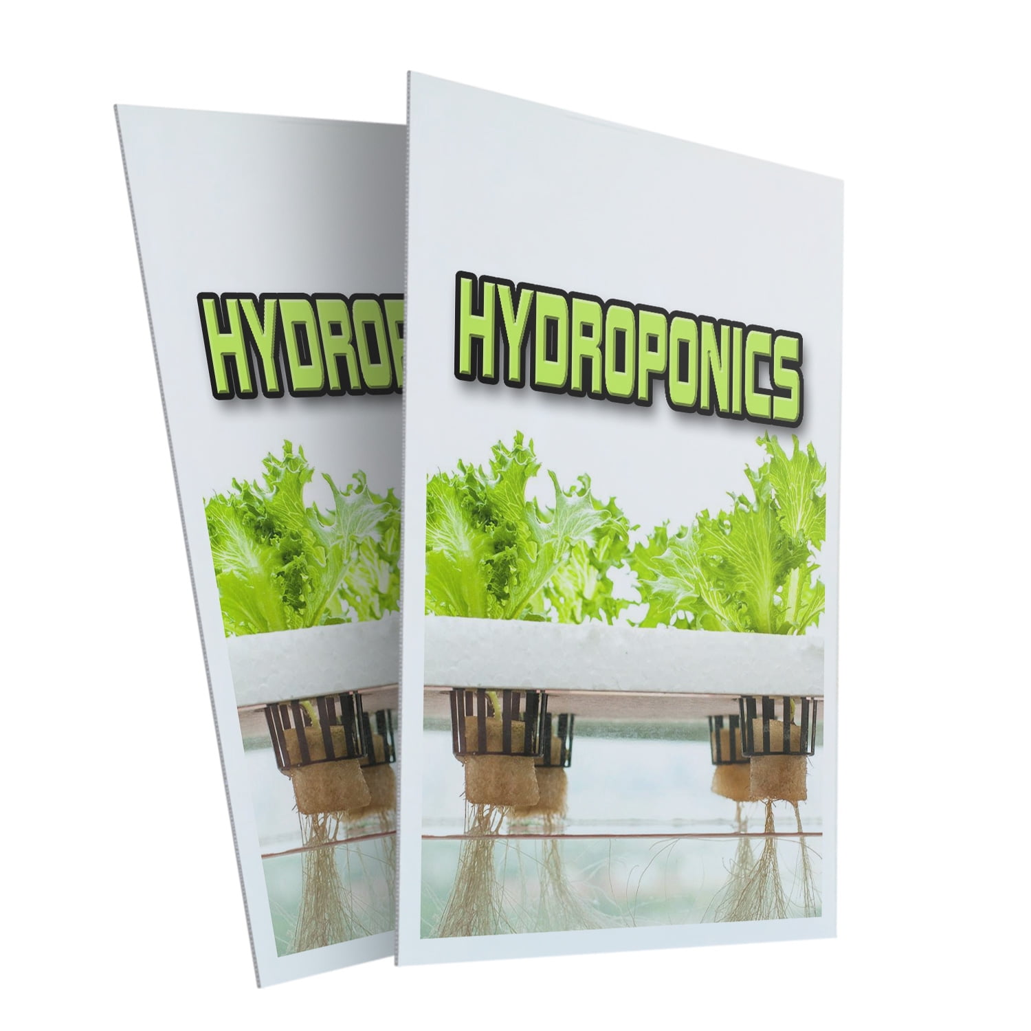 Hydroponics (2-PACK) 24" x 36" Plastic Signs | Sign Insert 4mm ...