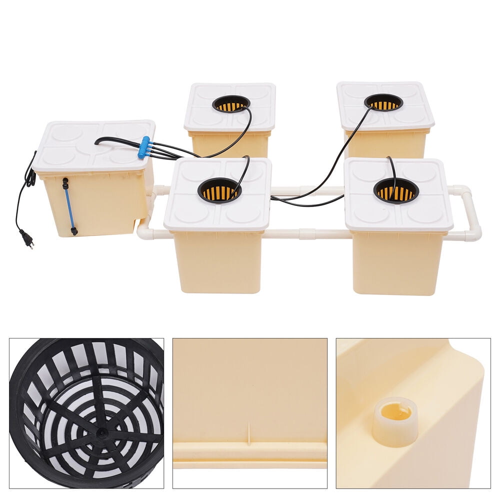 Hydroponics Deep Water Culture DWC Hydroponic System buckets Drip Growing System - Walmart.com