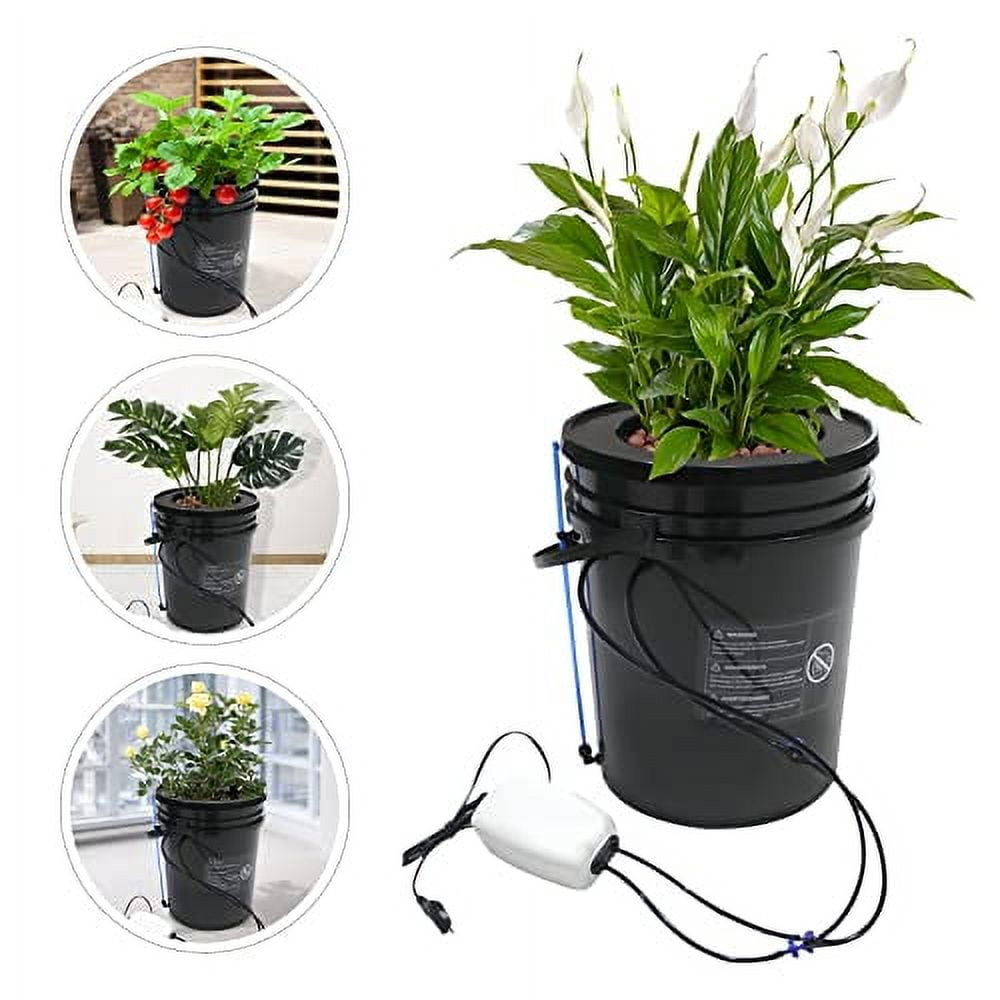 Hydroponics Grow System, 5 Gallon Bucket Kit, Hydroponic Machine, Drip Irrigation for Vegetables ...