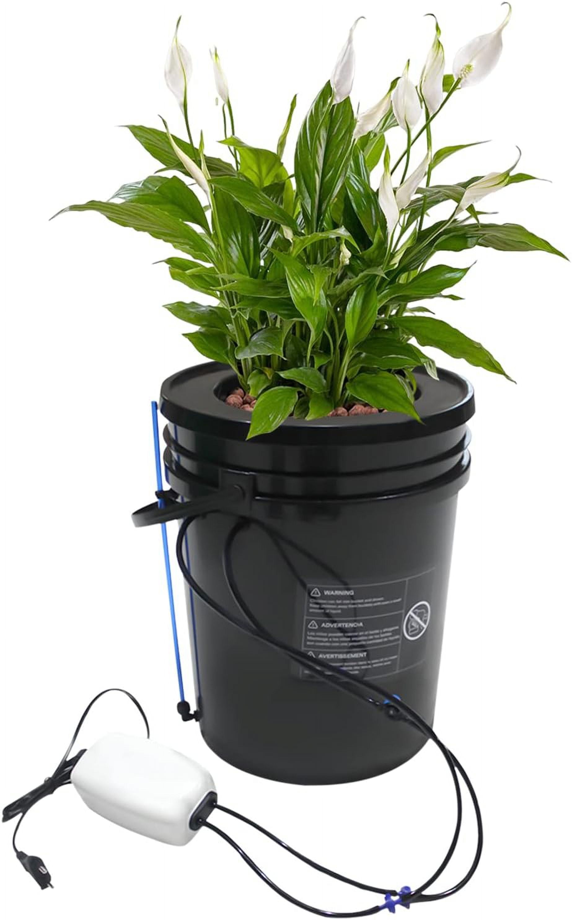 Hydroponics Growing System 5-Gallon 5 Gallon Deep Water Culture Bucket ...