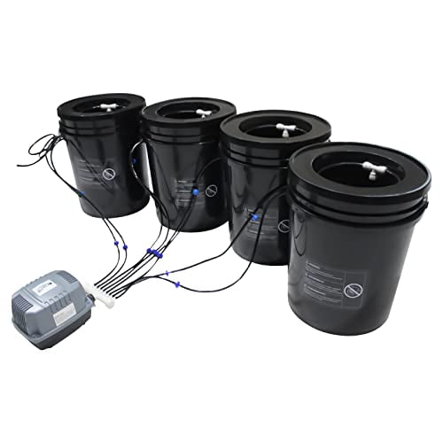 Hydroponics Growing System 5-Gallon Deep Water Culture Multi Barrel Hydroponic Machine Drip ...