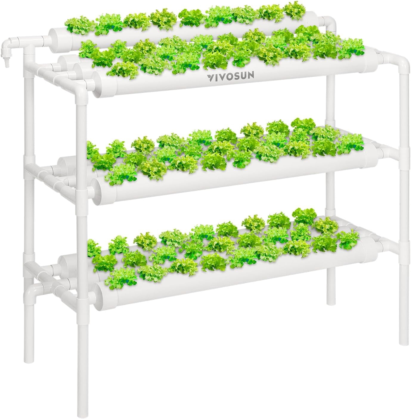 Hydroponics Growing System 90 Plant Sites, 3 Layers 10 Food-Grade PVC-U ...
