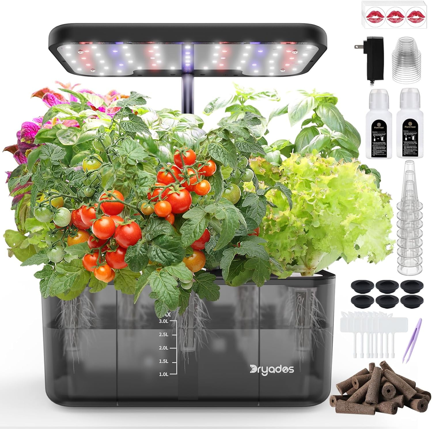 Hydroponics Growing System Indoor Garden, 8 Pods Indoor Herb Garden Kit ...