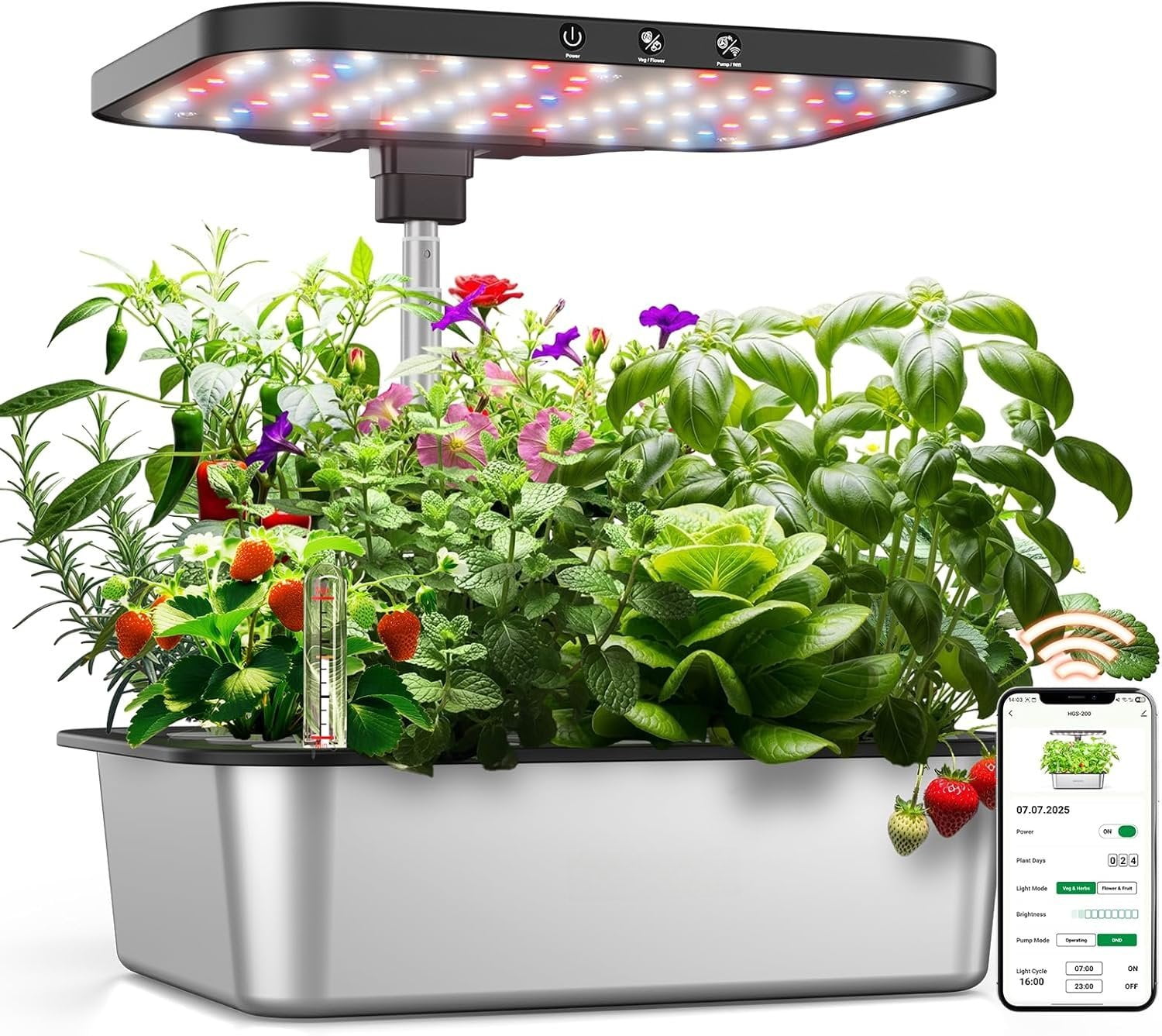 Hydroponics Growing System Kit,15 Pods Indoor Garden with 36W Grow ...