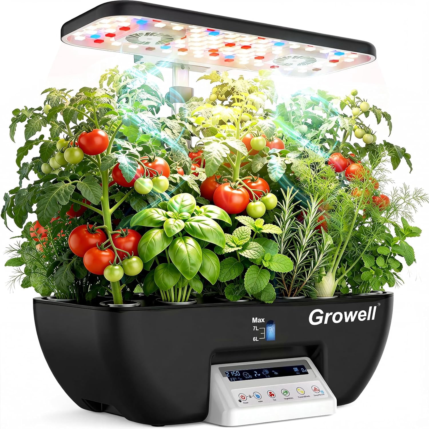 Hydroponics Growing System Kit, 17 Pods Indoor Herb Garden with 2 Fans ...