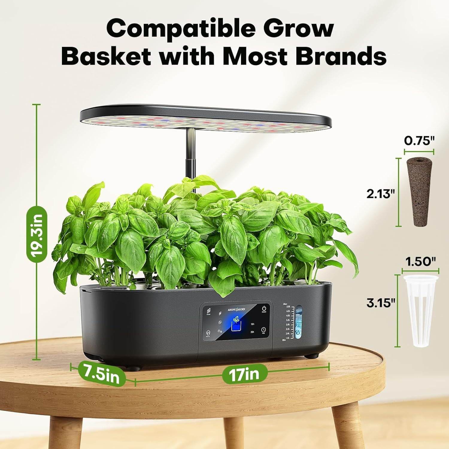 Hydroponics Growing System Kit Indoor Herb Garden with Grow Light 12 ...