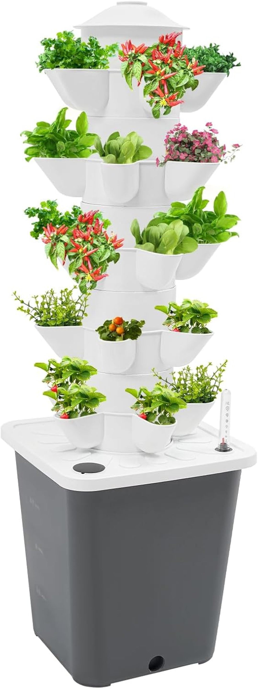 Hydroponics Growing System Kit & Vertical Indoor Garden Planter, 25-Pod ...