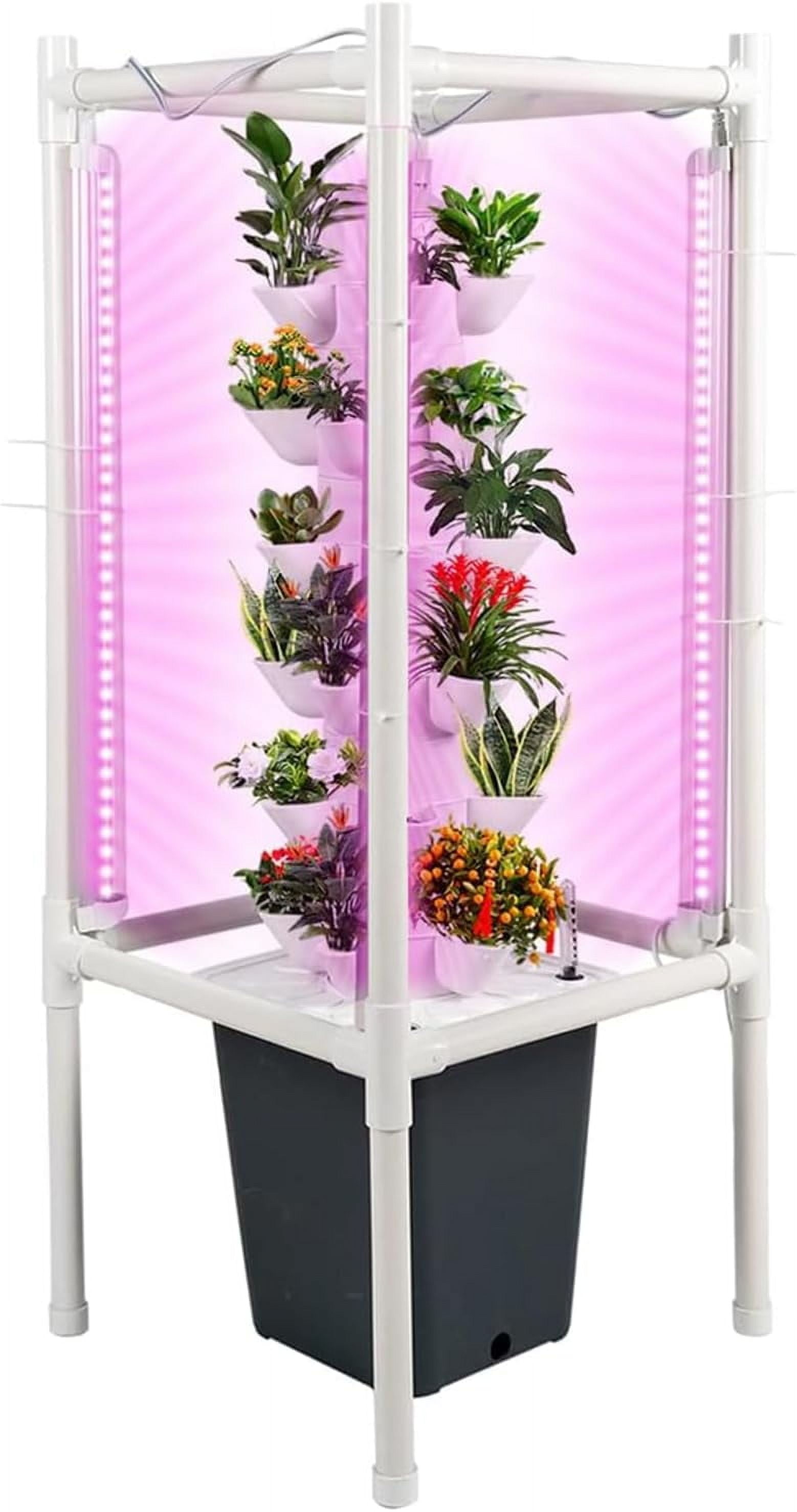Hydroponics Tower Garden Growing System, 30 Pods Indoor Gardening ...
