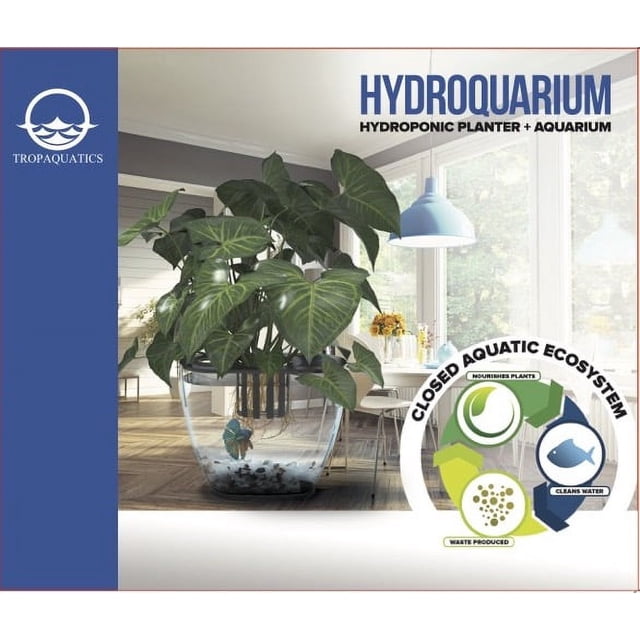 Hydroquarium - Tropaquatics Hydroponic Planter and Aquarium - Walmart.com
