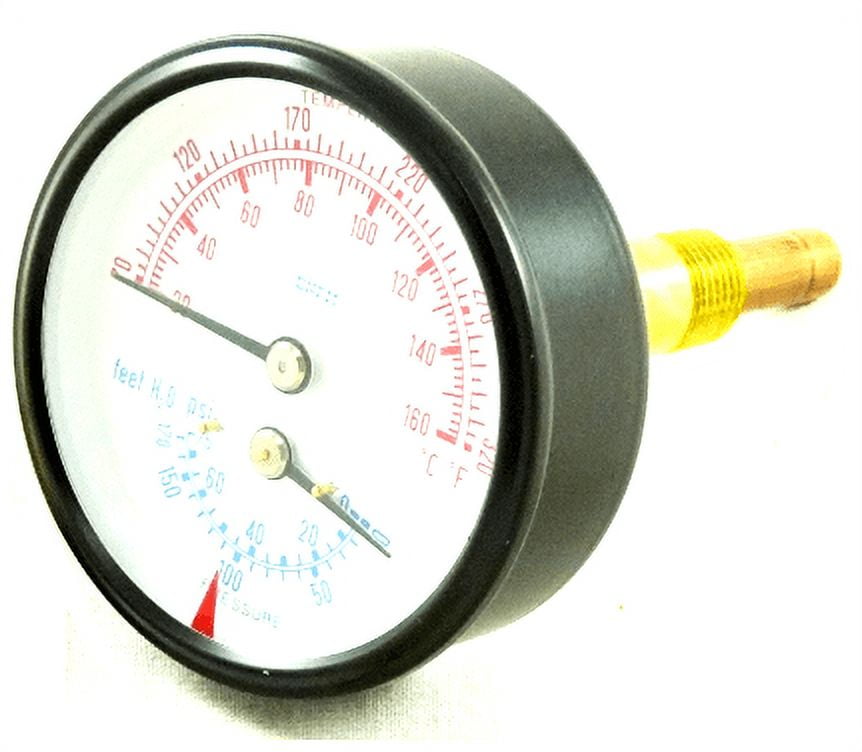 Hydrotherm 20-1014 - Pressure&Temperature Gauge - Walmart.com