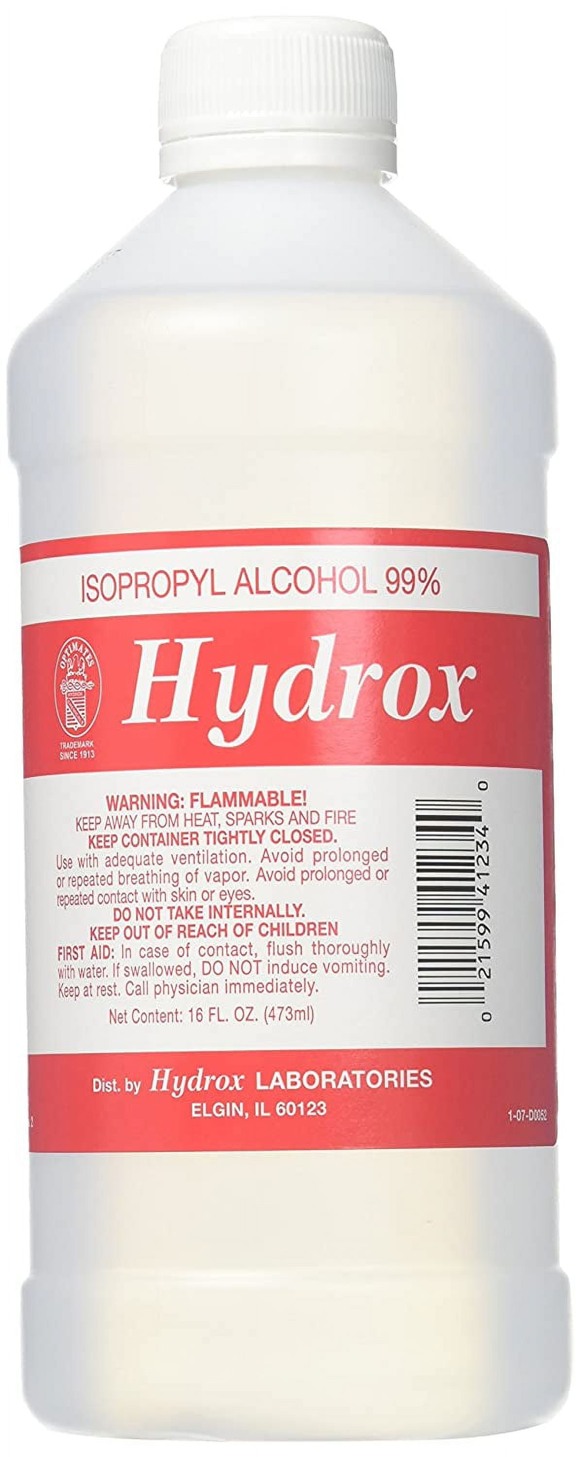 Hydrox Laboratories D0052 Isopropyl Alcohol 99% 16 OZ (Each) - Walmart.com