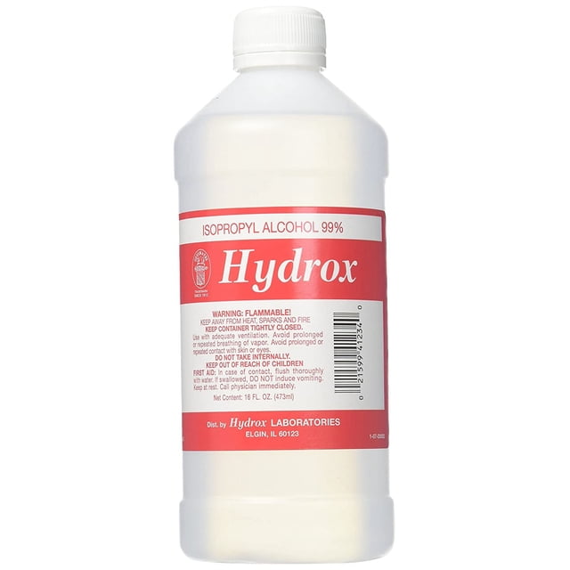 Hydrox Laboratories D0052 Isopropyl Alcohol 99% 16 OZ (Each) - Walmart.com
