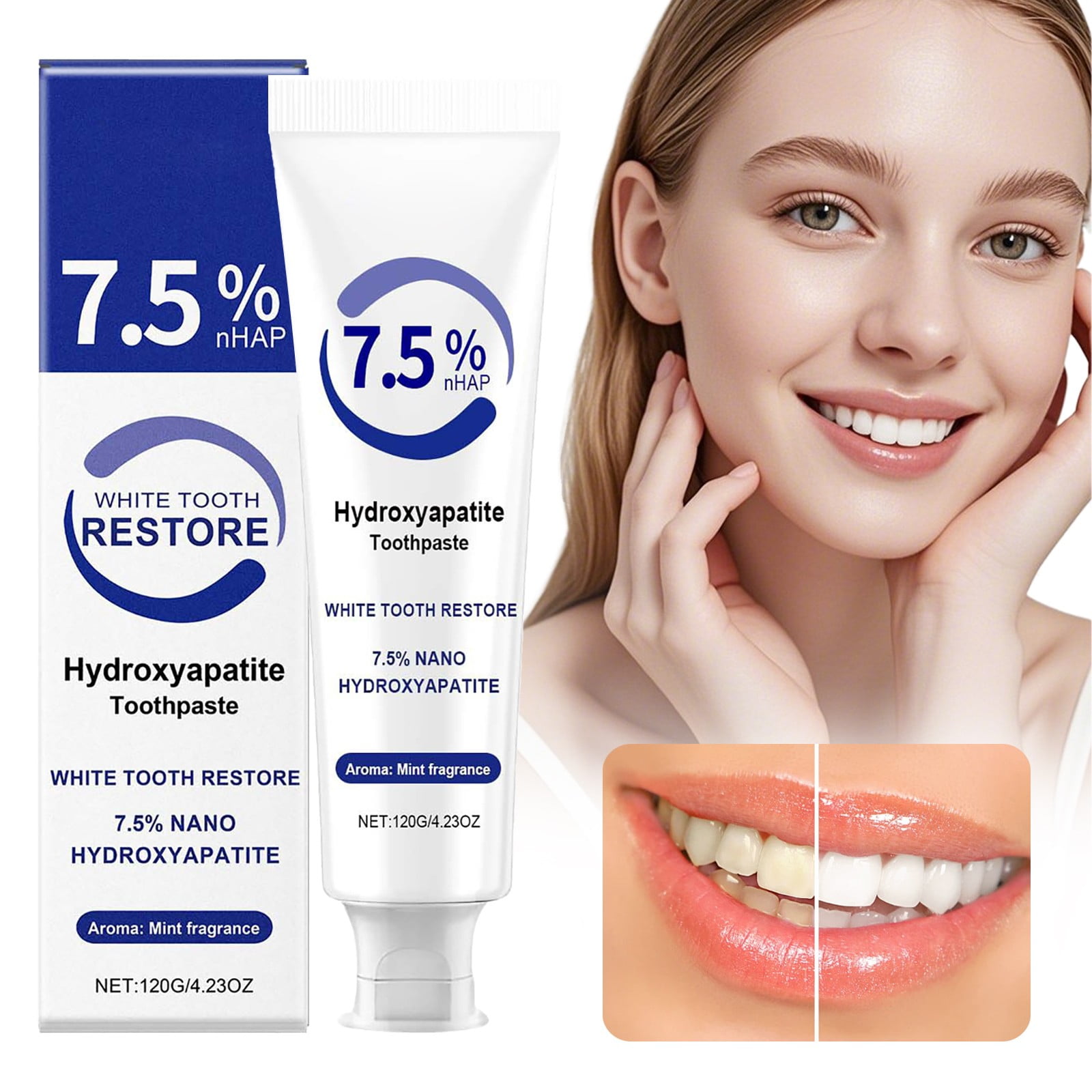 Hydroxyapatite Natural Toothpaste – Strengthens Enamel, Fights Bad ...