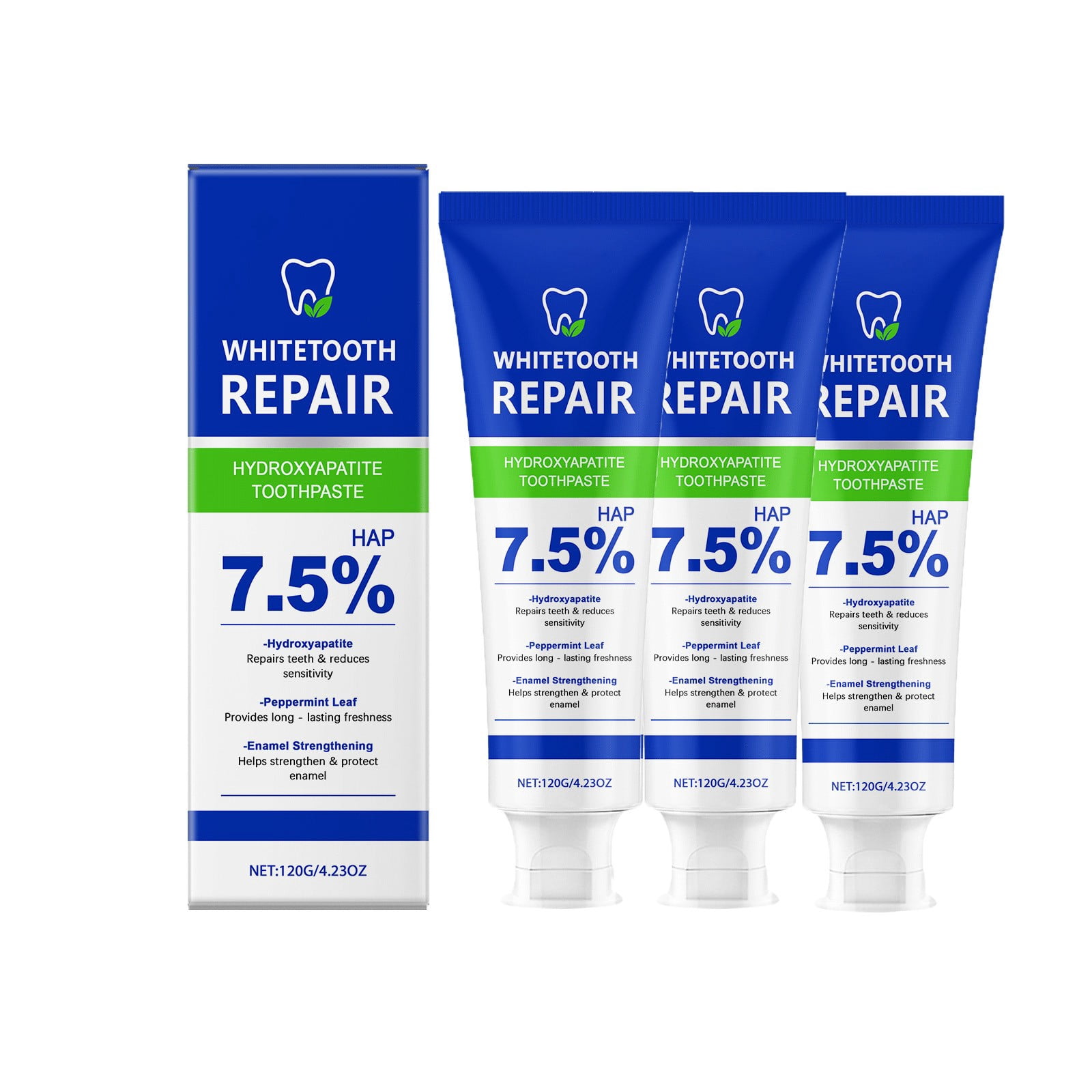 Hydroxyapatite Stain Remover Toothpaste – Fluoride-Free Mint, Gentle ...