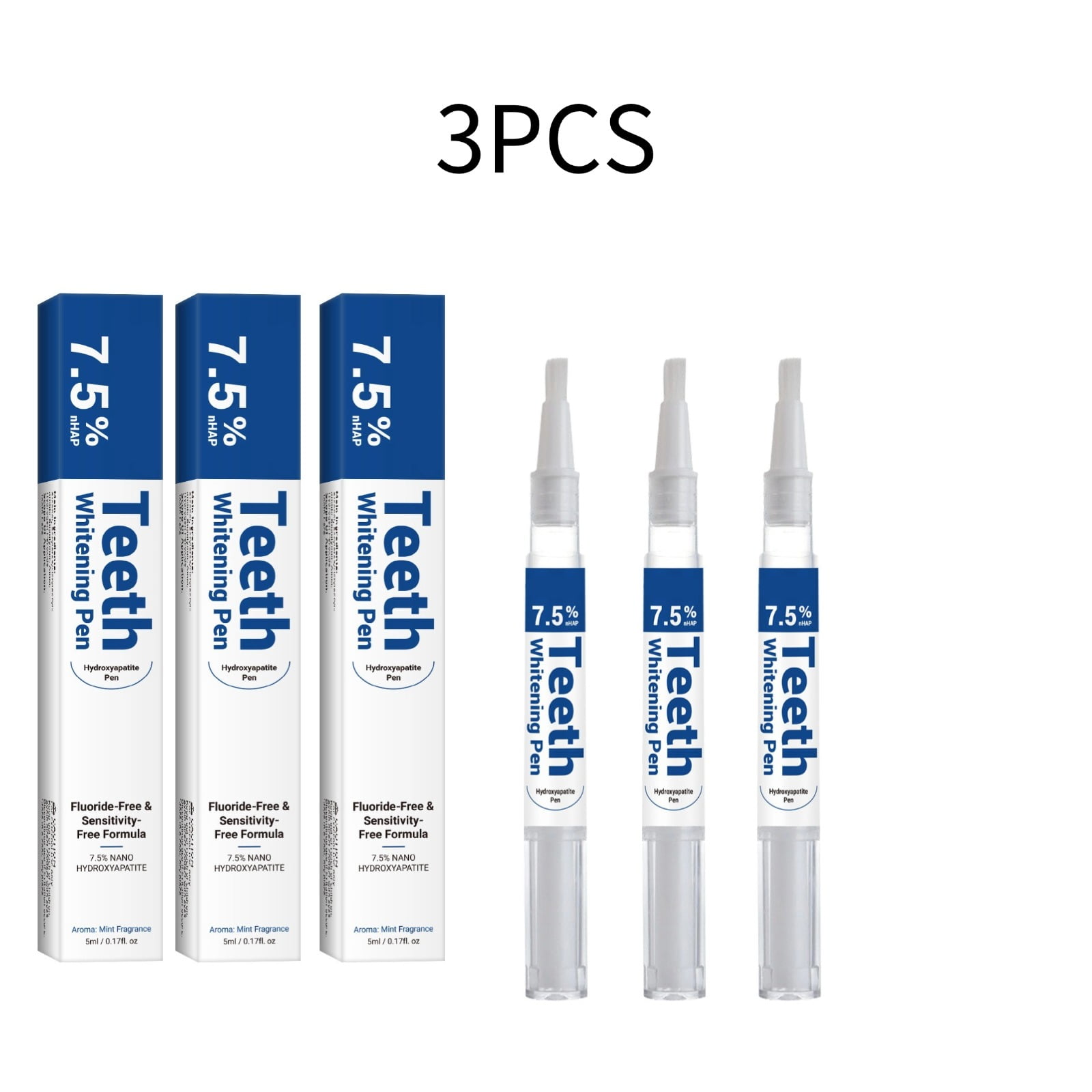 Hydroxyapatite Teeth Whitening Pen, 7.5% Nano Hydroxyapatite Cleaning ...