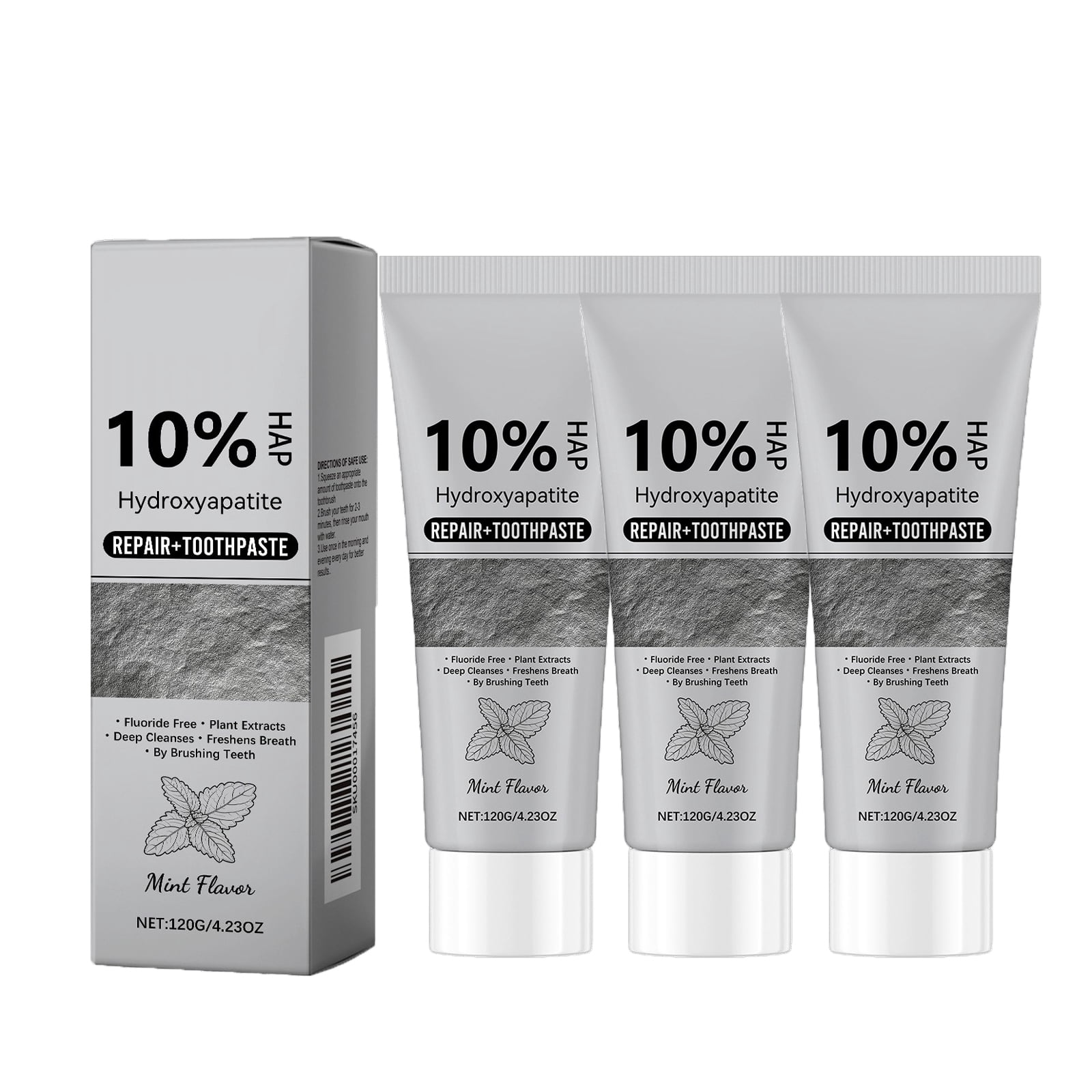 Hydroxyapatite Toothpaste,10% Nano Hydroxyapatite for Advanced Enamel ...