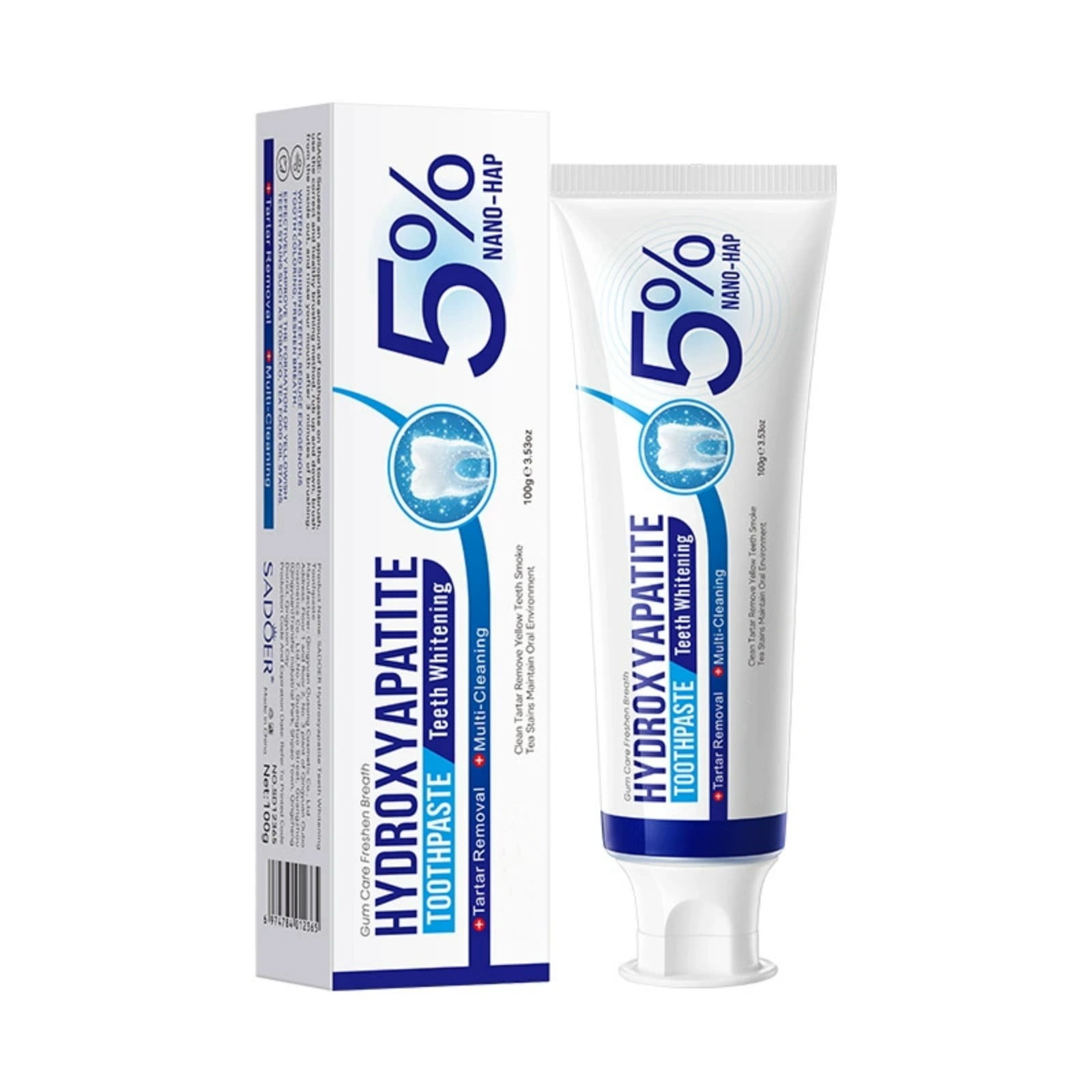 Hydroxyapatite Toothpaste, 5% Nano Toothpaste for Advanced Enamel ...