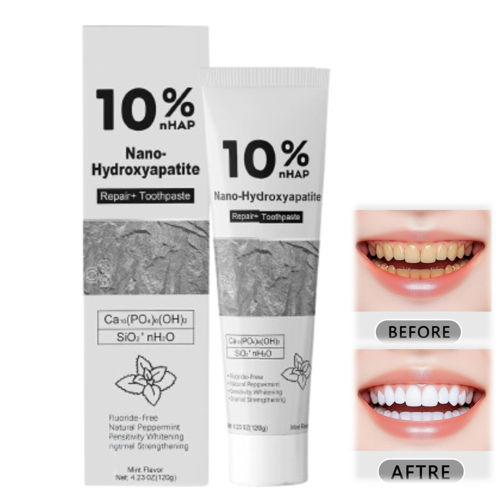 Hydroxyapatite Toothpaste for Advanced Enamel Protection and Tooth ...