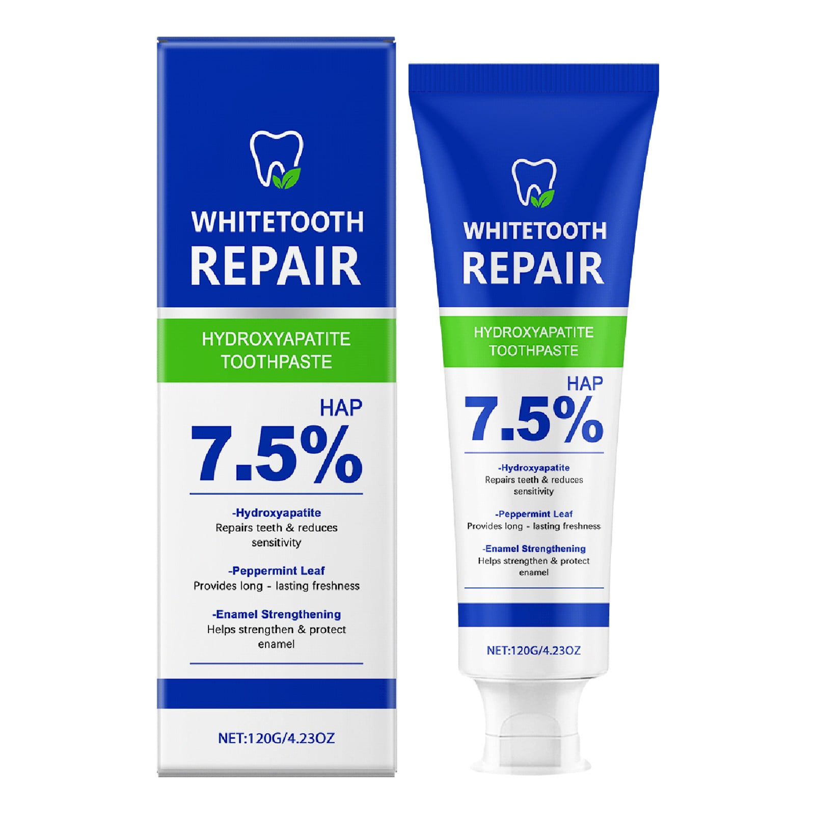 Hydroxyapatite Toothpaste - Fluoride-Free Mint Formula for Gentle ...