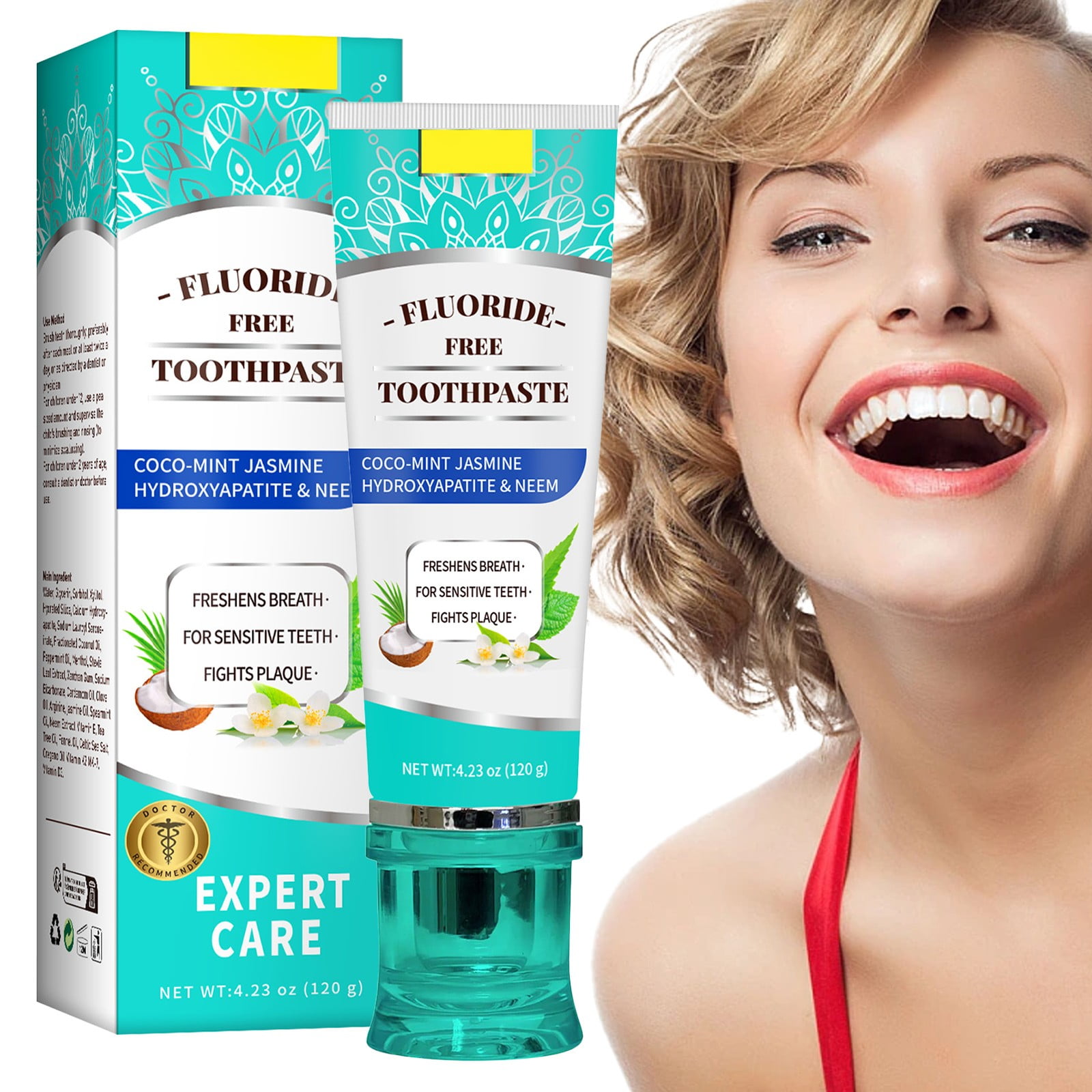 Hydroxyapatite Toothpaste & Fluoride Toothpaste Freshens Breath Plaque ...