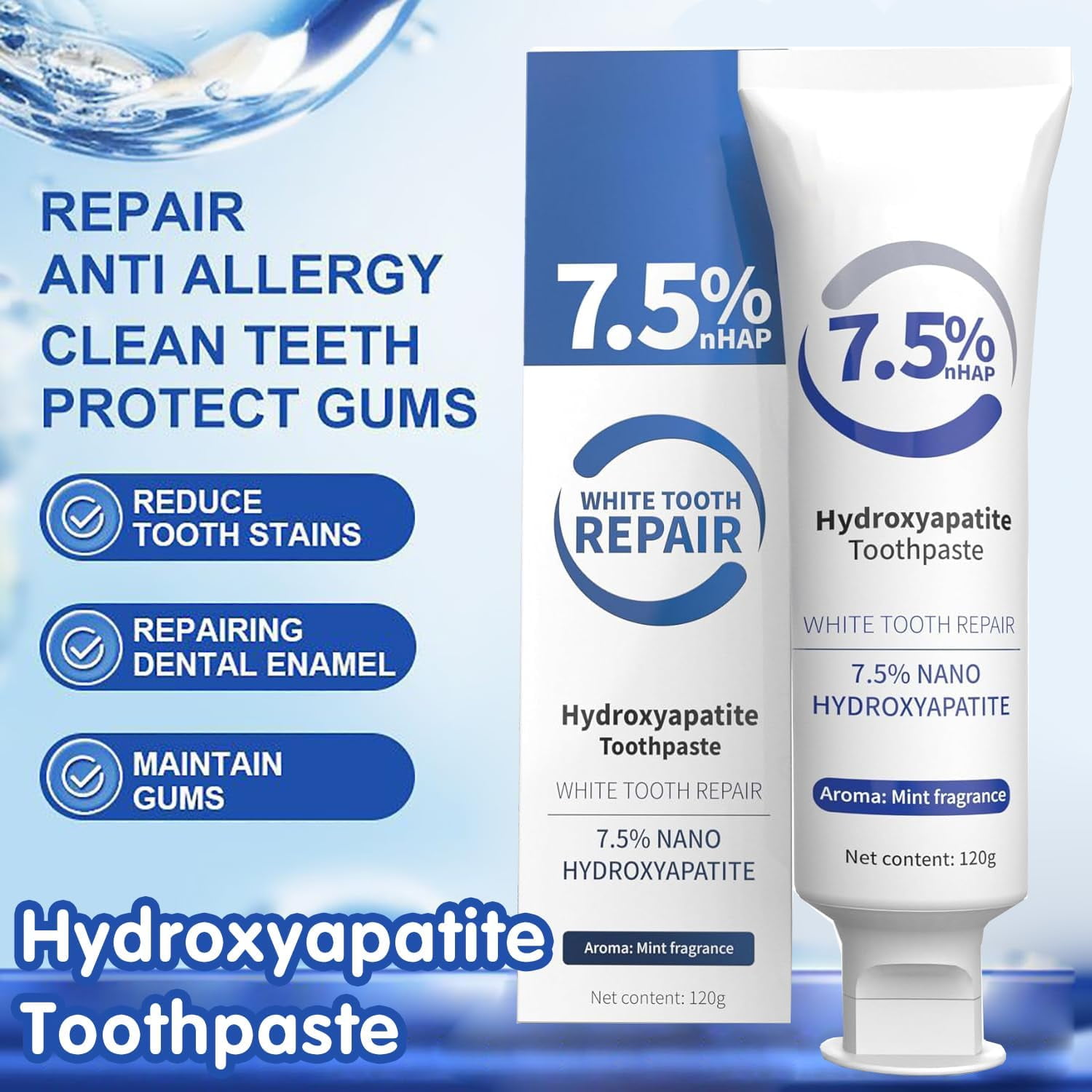 Hydroxyapatite Toothpaste, Hidroxiapatita Toothpaste for Advanced ...
