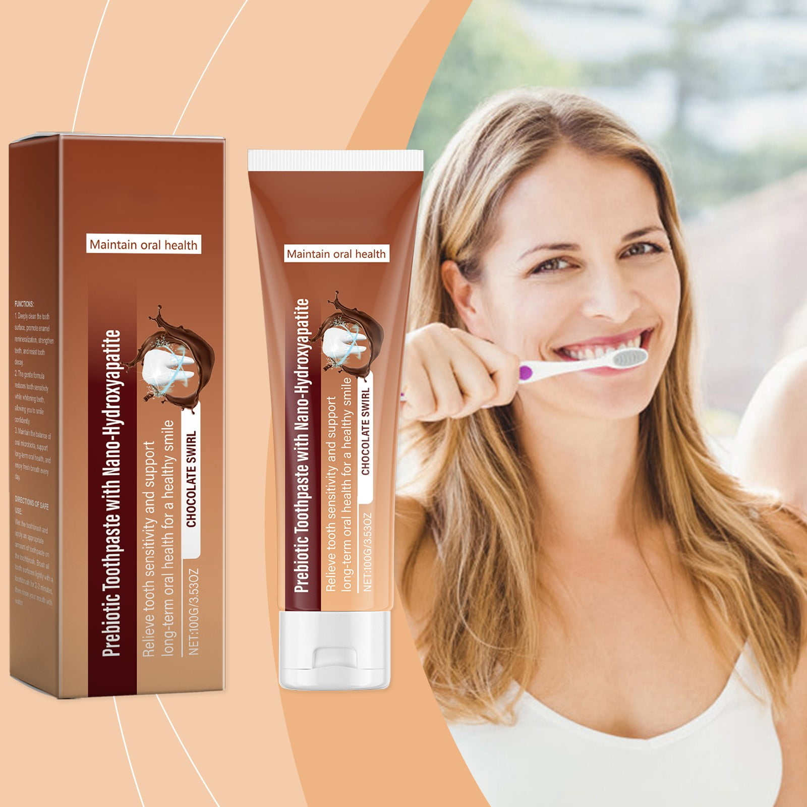 Hydroxyapatite Toothpaste with Prebiotics - Fluoride & SLS Free ...