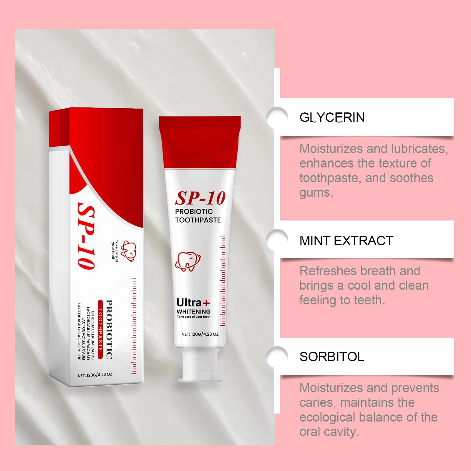 Hydroxyapatite Toothpaste Sp-10 Probiotic Toothpaste Whitener with ...