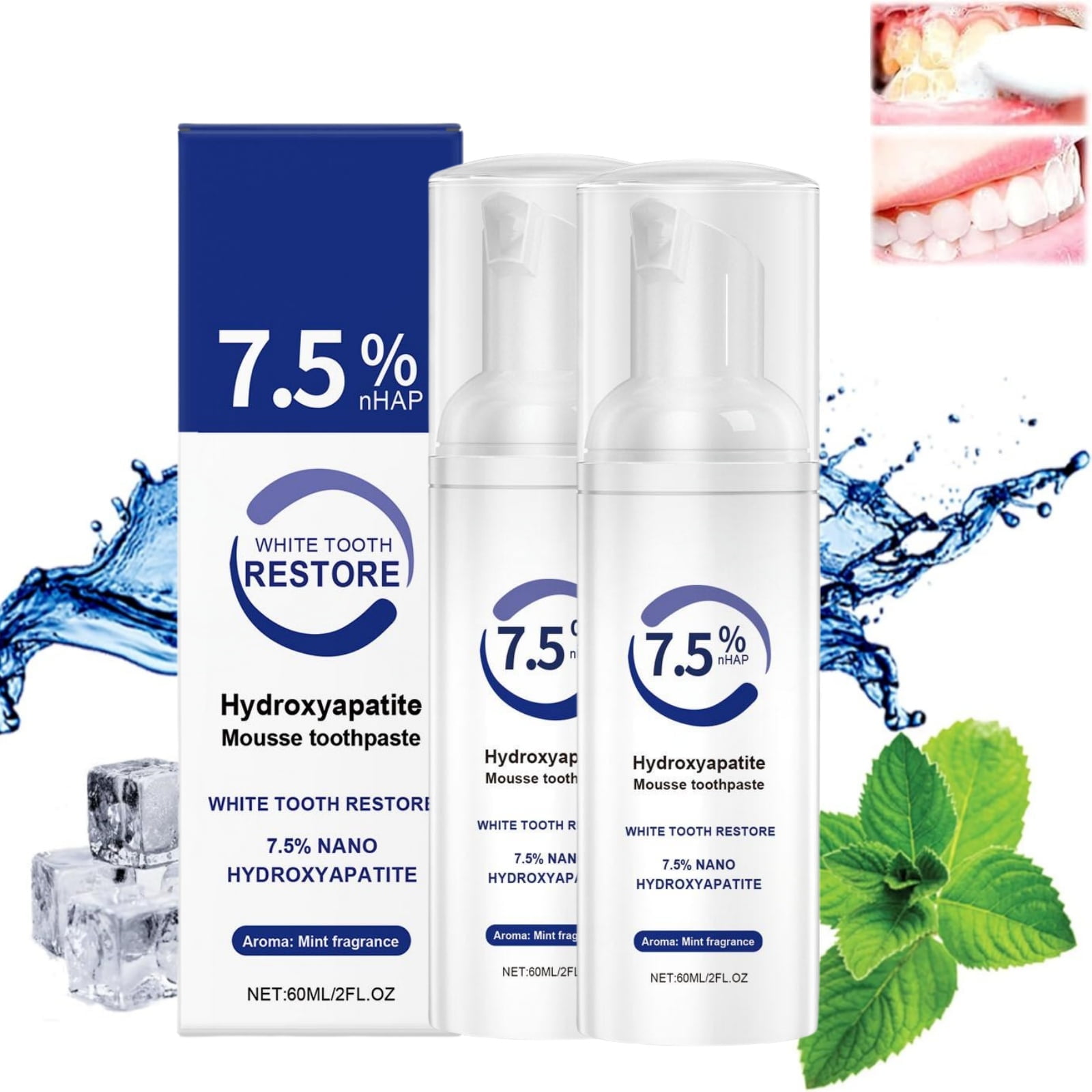 Hydroxyapatite Toothpaste for Advanced Enamel Protection, Gentle and ...