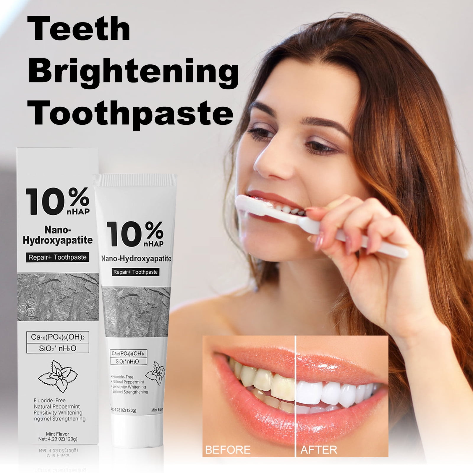 Hydroxyapatite Toothpaste for Advanced Enamel Protection, Gentle and ...