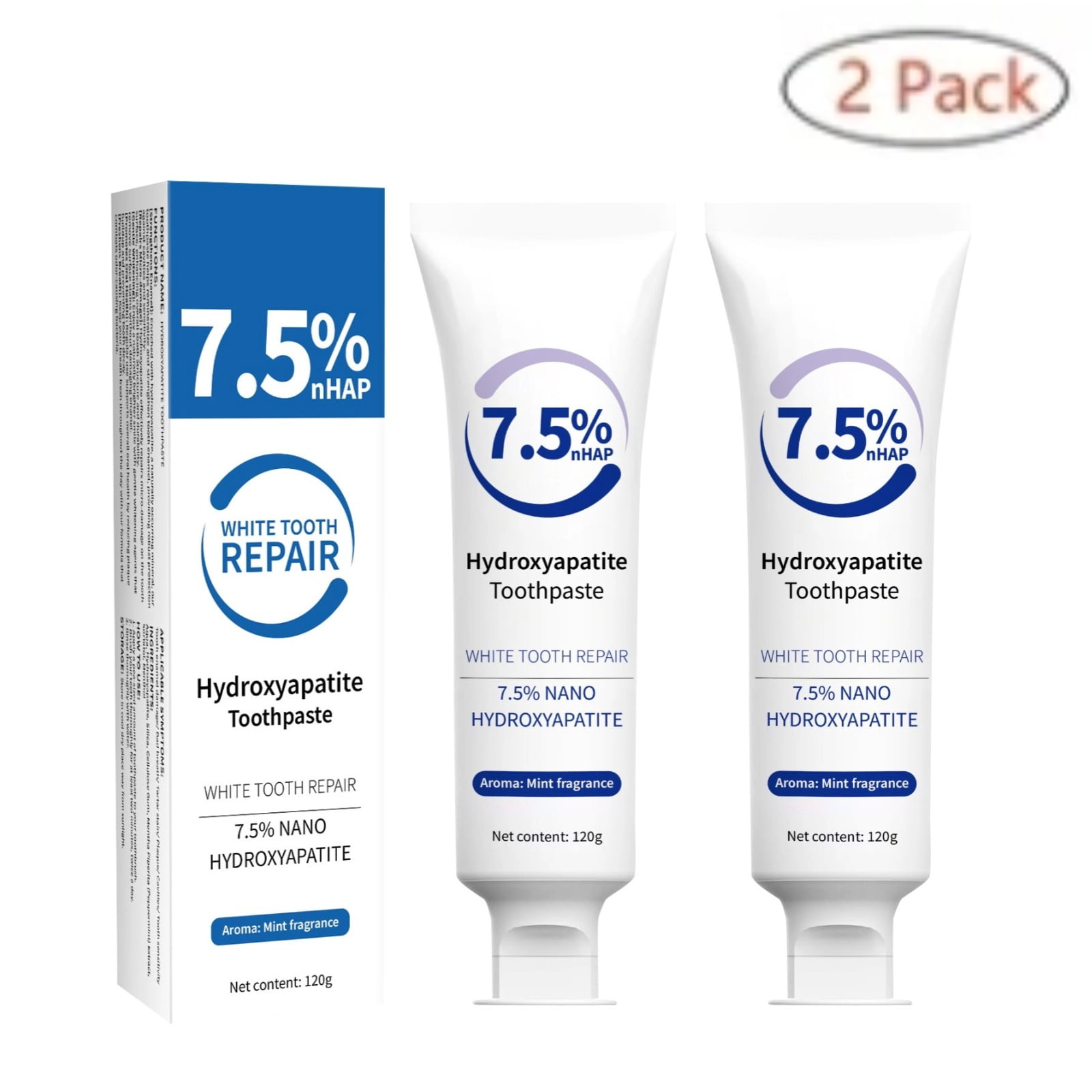 Hydroxyapatite Toothpaste for Advanced Enamel Protection, Gentle and ...