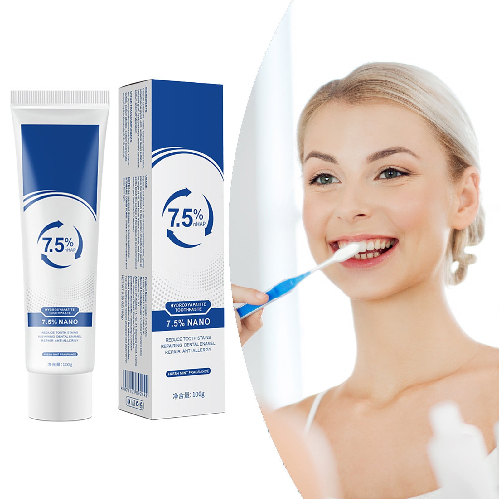 Hydroxyapatite Toothpaste for Advanced Enamel Protection, Gentle and ...