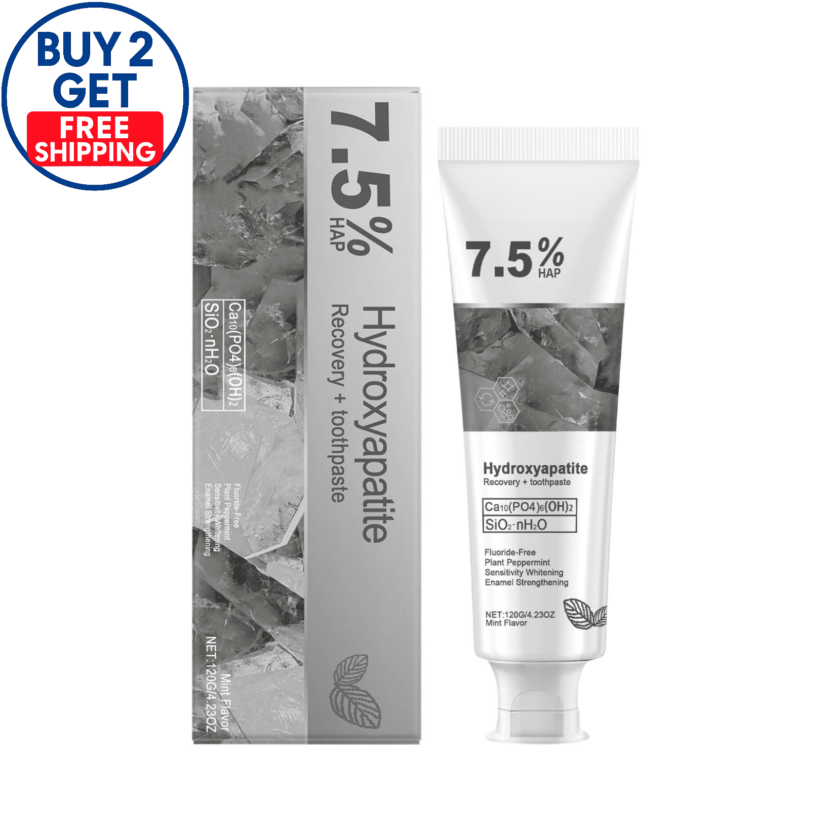 Hydroxyapatite Toothpaste for Advanced Enamel Protection, Gentle and ...
