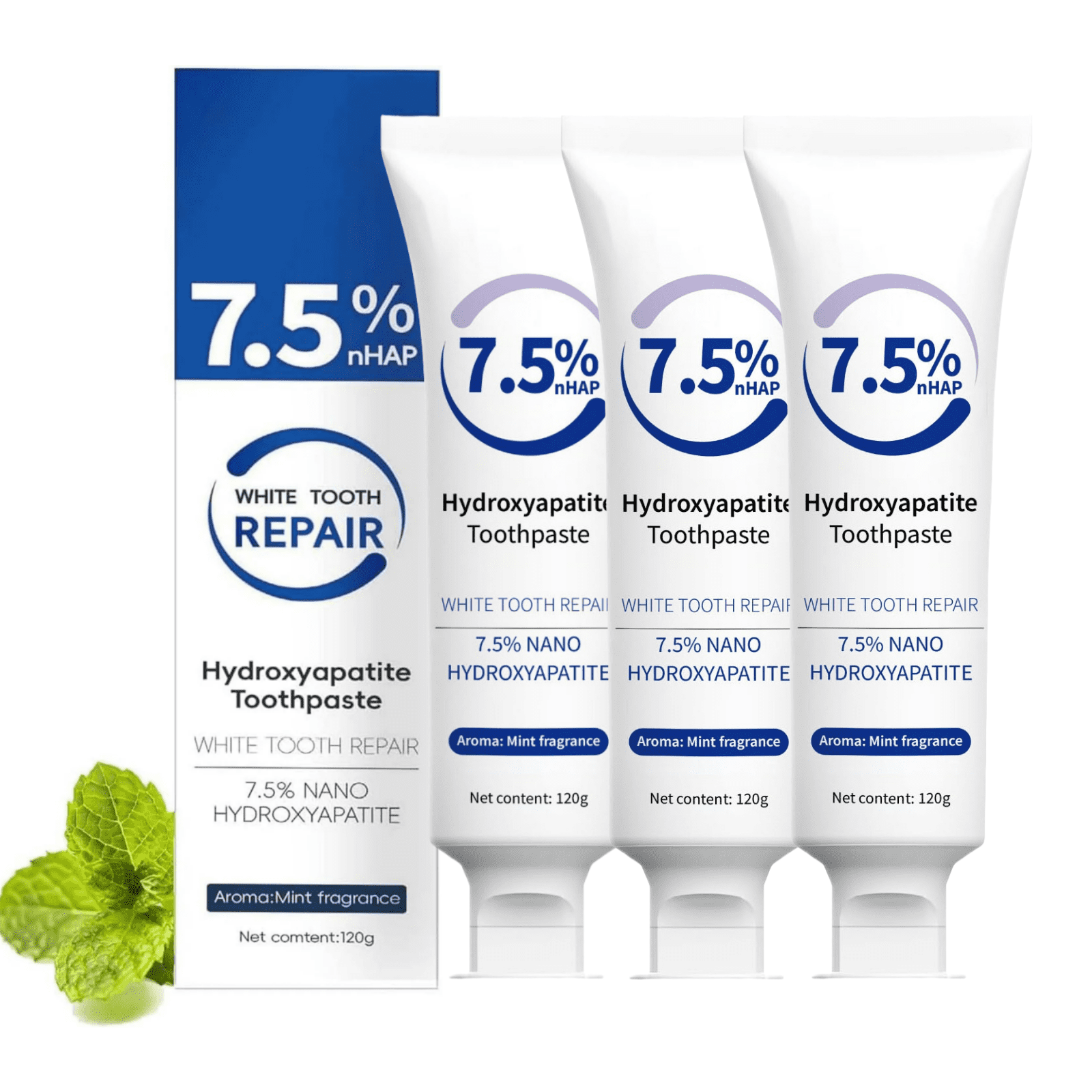 Hydroxyapatite Toothpaste for Enamel Repair & Protection,Fluoride-Free ...