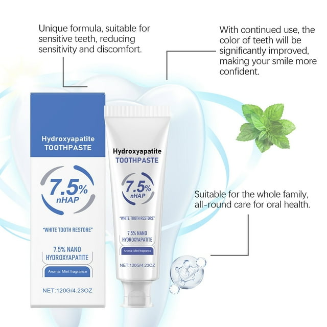 Hydroxyapatite Toothpaste for Whitening and Enamel Strength – Fluoride ...