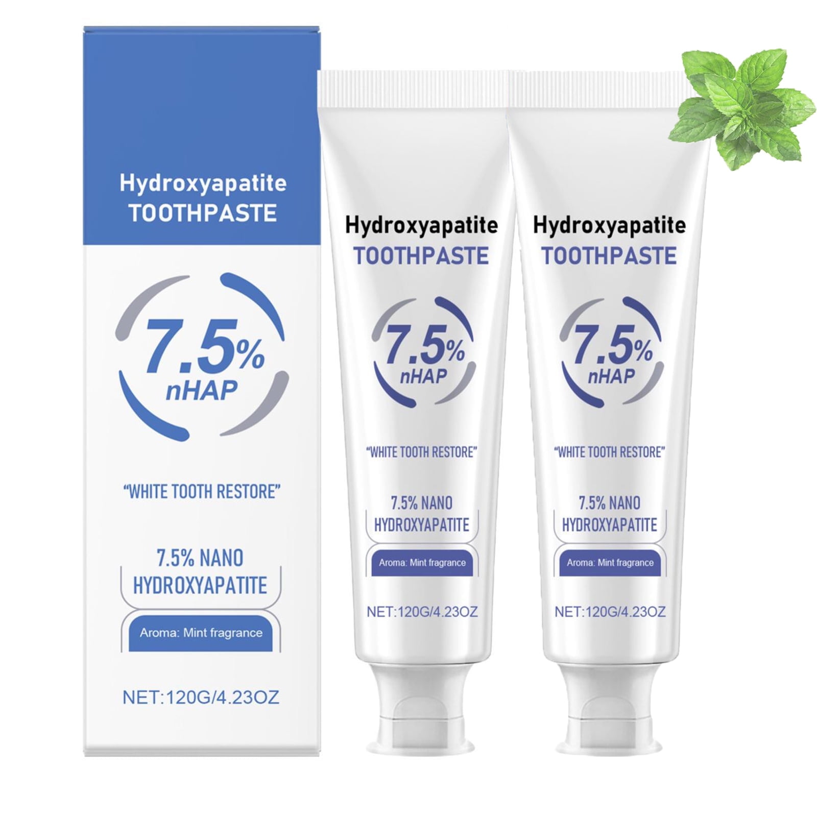 HAUIWEILYAI Hydroxyapatite Toothpaste, Fluoride-Free, Enamel Protection ...