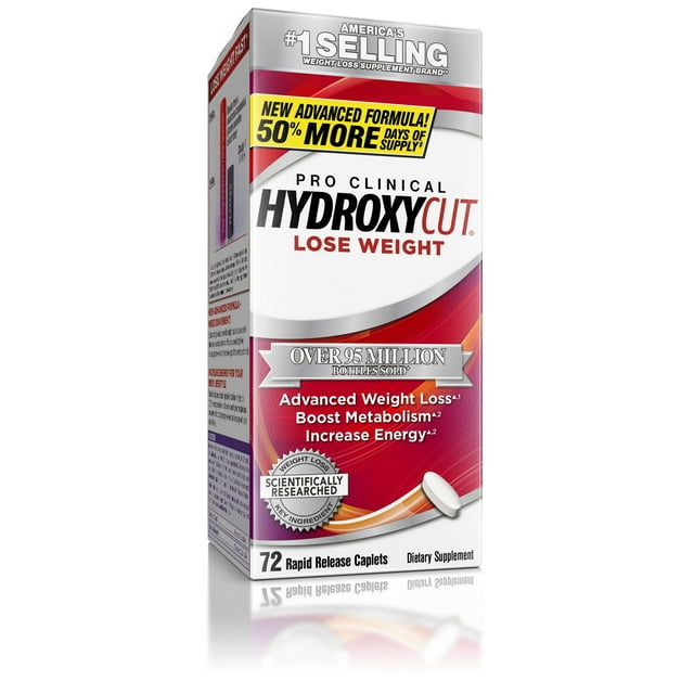 Hydroxycut Pro Clinical Weight Loss Supplements, Diet Pills, 72 Ct ...